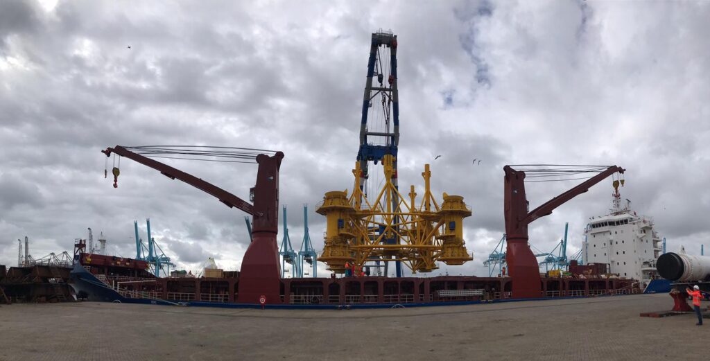 Pile Installation Frame (PIF) lifted and loaded for Taiwanese Offshore ...